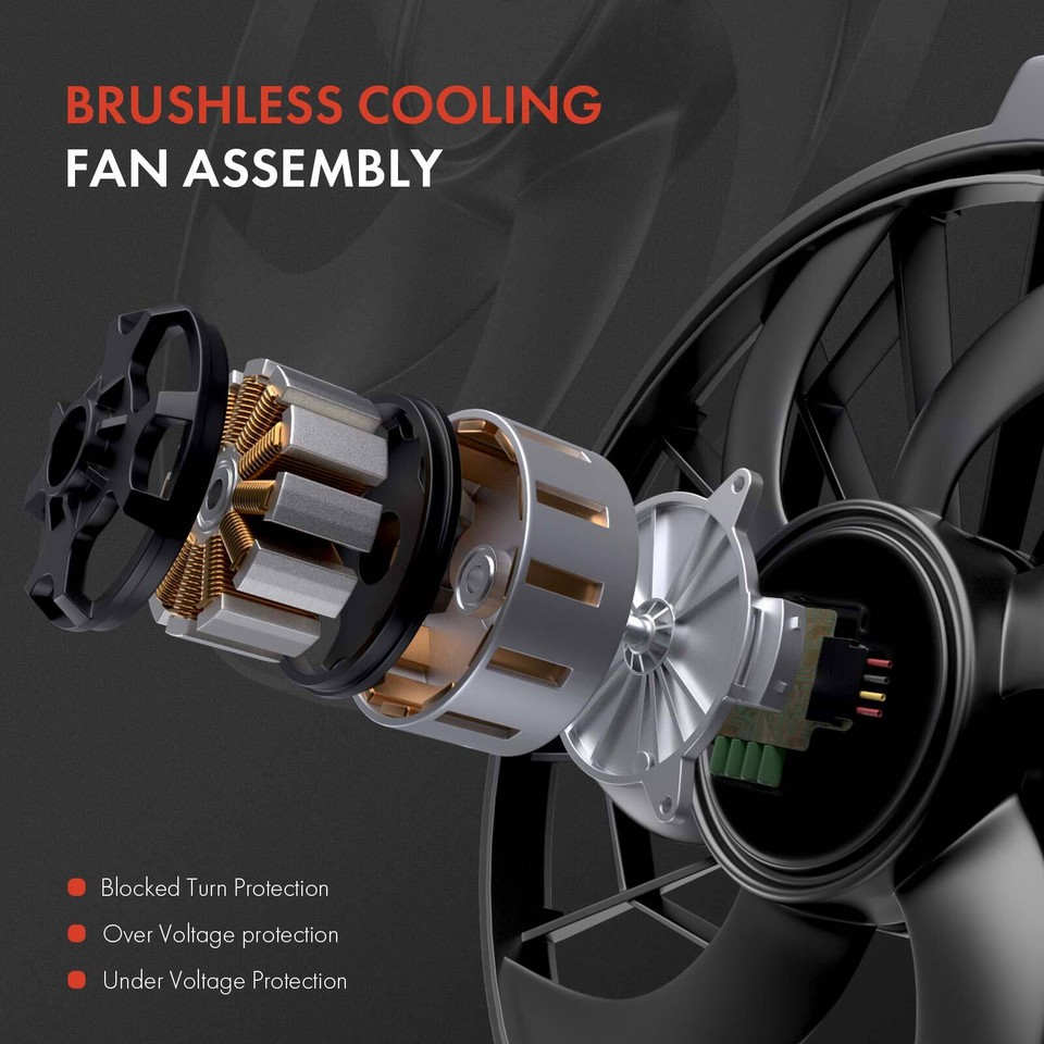 Radiator Fan Assembly w/ Brushless Motor for Buick Envision 2021-2025 ...