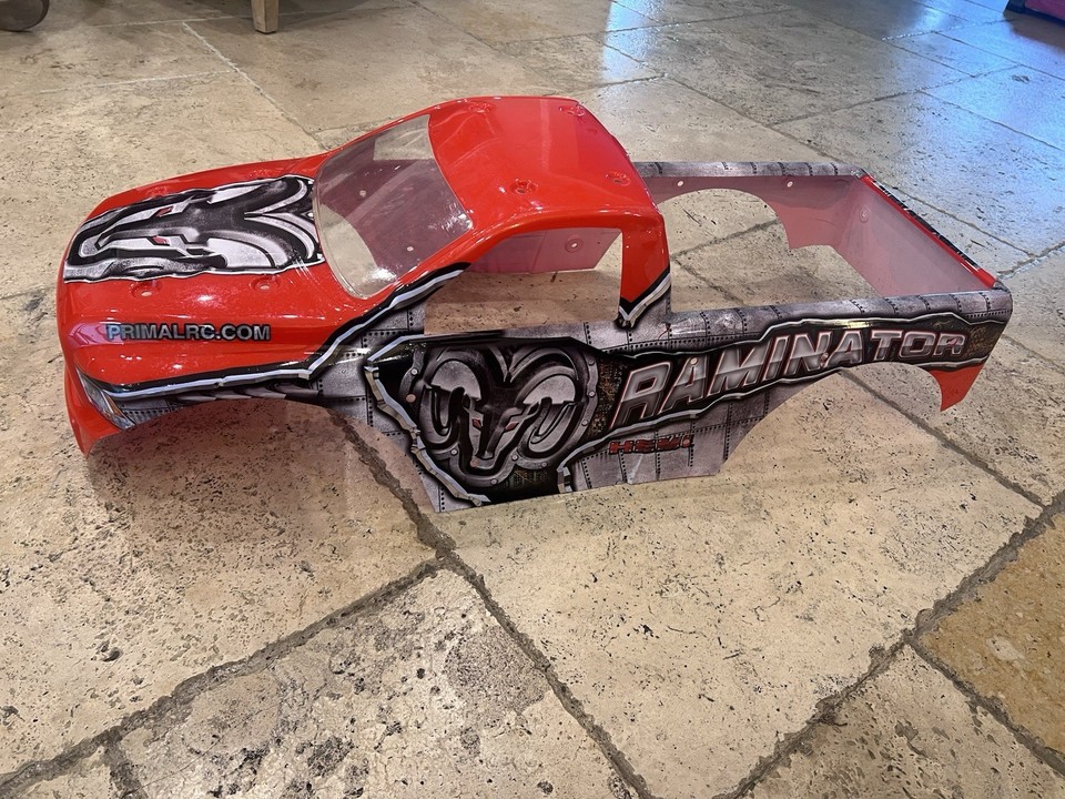 Primal RC Raminator Monster Truck Body (red) With Stickers | eBay