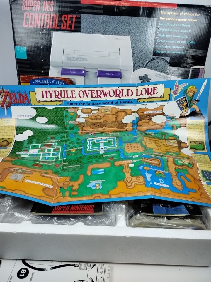 Super Nintendo Console System SNES Legend of Zelda Bundle Matching ...