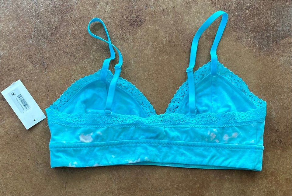 New Jenni Intimates Women Wide Lace Bralette Bra, Tiedye, Small | eBay