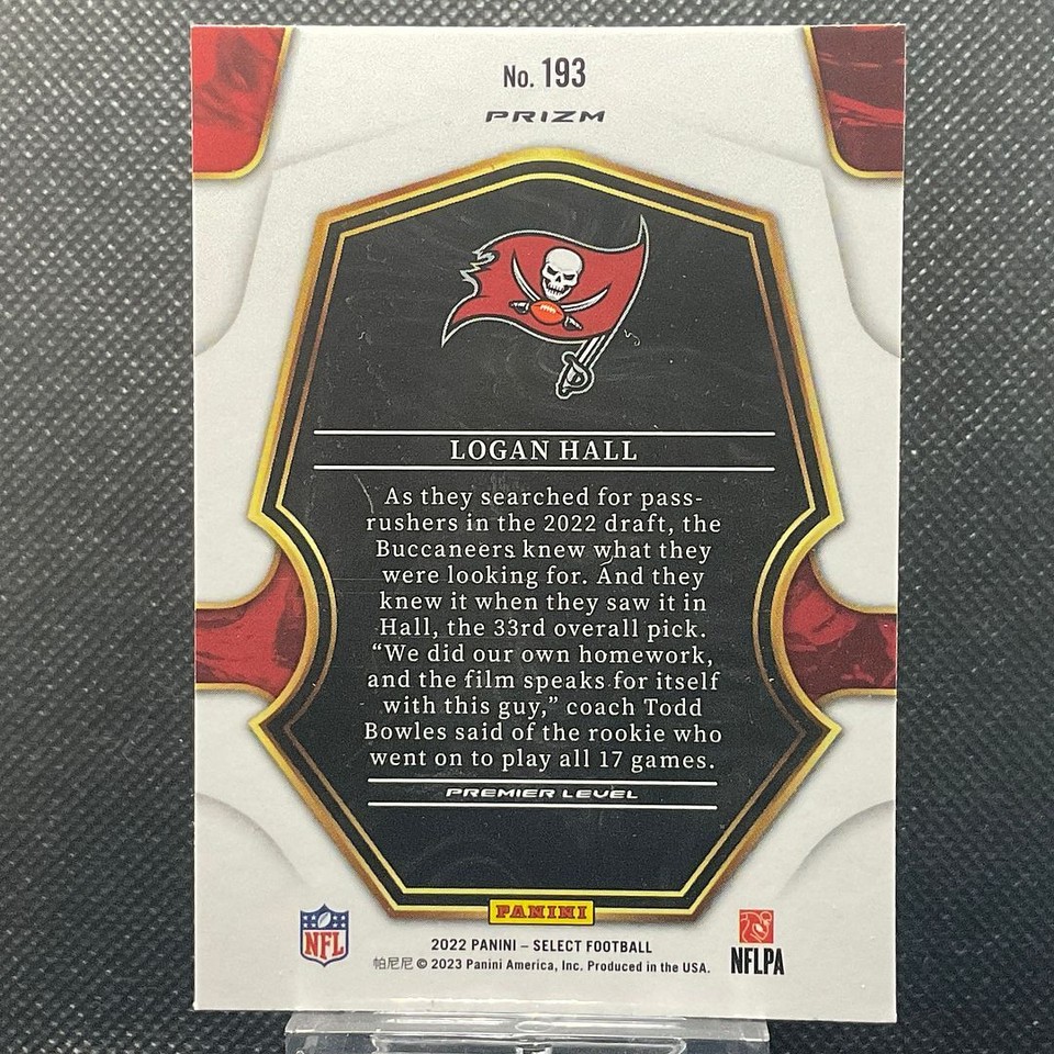 2022 Panini Select NFL Logan Hall #193 Cosmic Premier Level Rookie | eBay