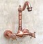 Antique Red Copper Wall Mounted Bathroom Kitchen Laundry Sink Faucet ...