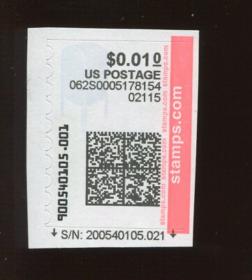 1CVP15 STAMPS.COM PERSONAL COMPUTER POSTAGE PROMOTIONAL RARE Stamp (BY ...