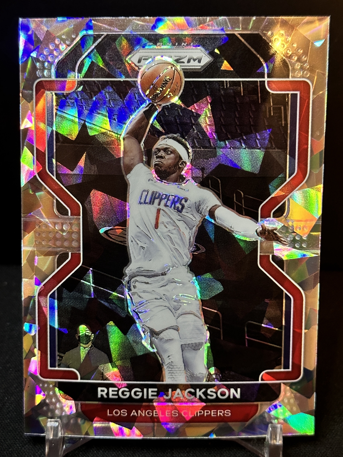 2021 Panini Prizm #213 Reggie Jackson Cracked Ice Clippers | eBay