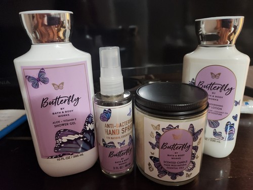 New Bath and Body Works Butterfly-Candle, Shower Gel, Lotion, and Hand ...