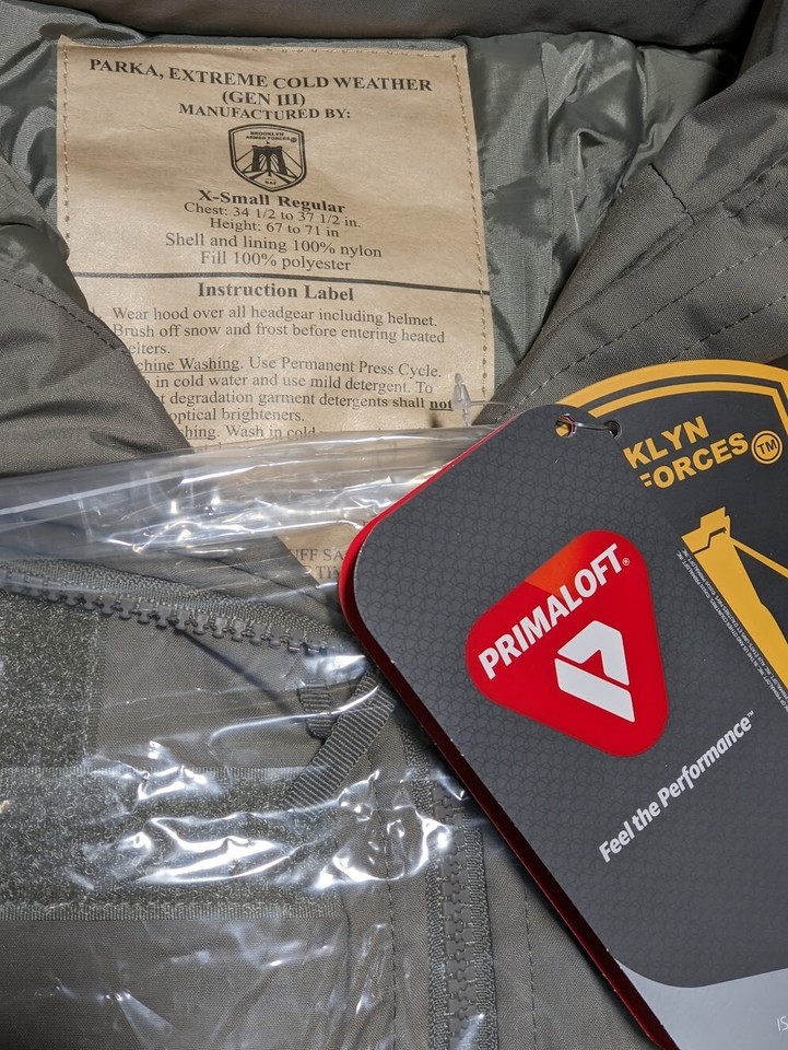US Army Gen 3 lll PCU Level 7 Primaloft Extreme Cold Weather ECW Parka ...