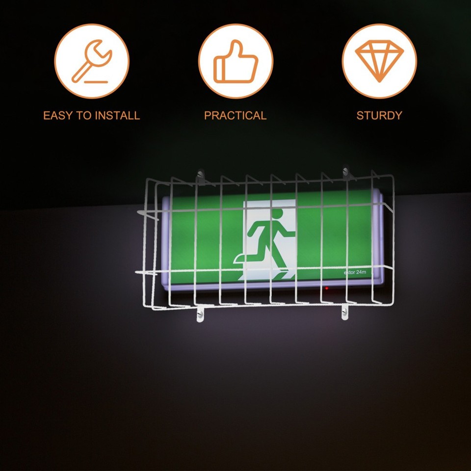 Protective Guard for Emergency Light Exit Sign Cover Large Cages | eBay ...