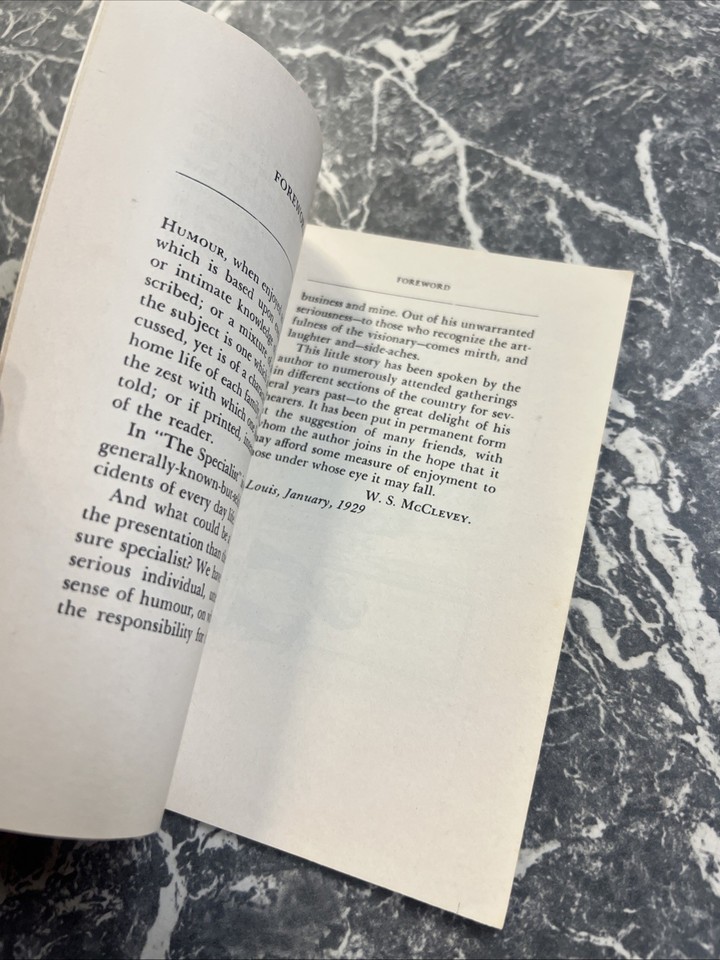 VINTAGE BOOK THE SPECIALIST BY CHIC SALE CHARLES SALE AMERICAN RURAL ...