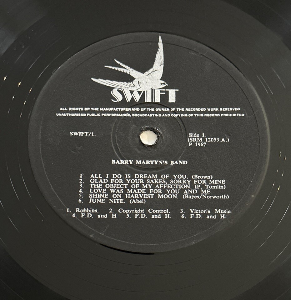 Barry Martyn's Band With Sammy Rimington - Rum & Coca-Cola Vinyl Lp ...