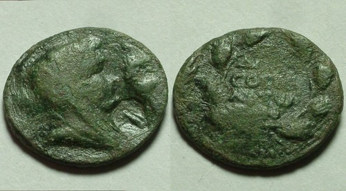 Genuine ancient GREEK Roman coin Thessalonica Macedon 50BC/50A Demeter ...