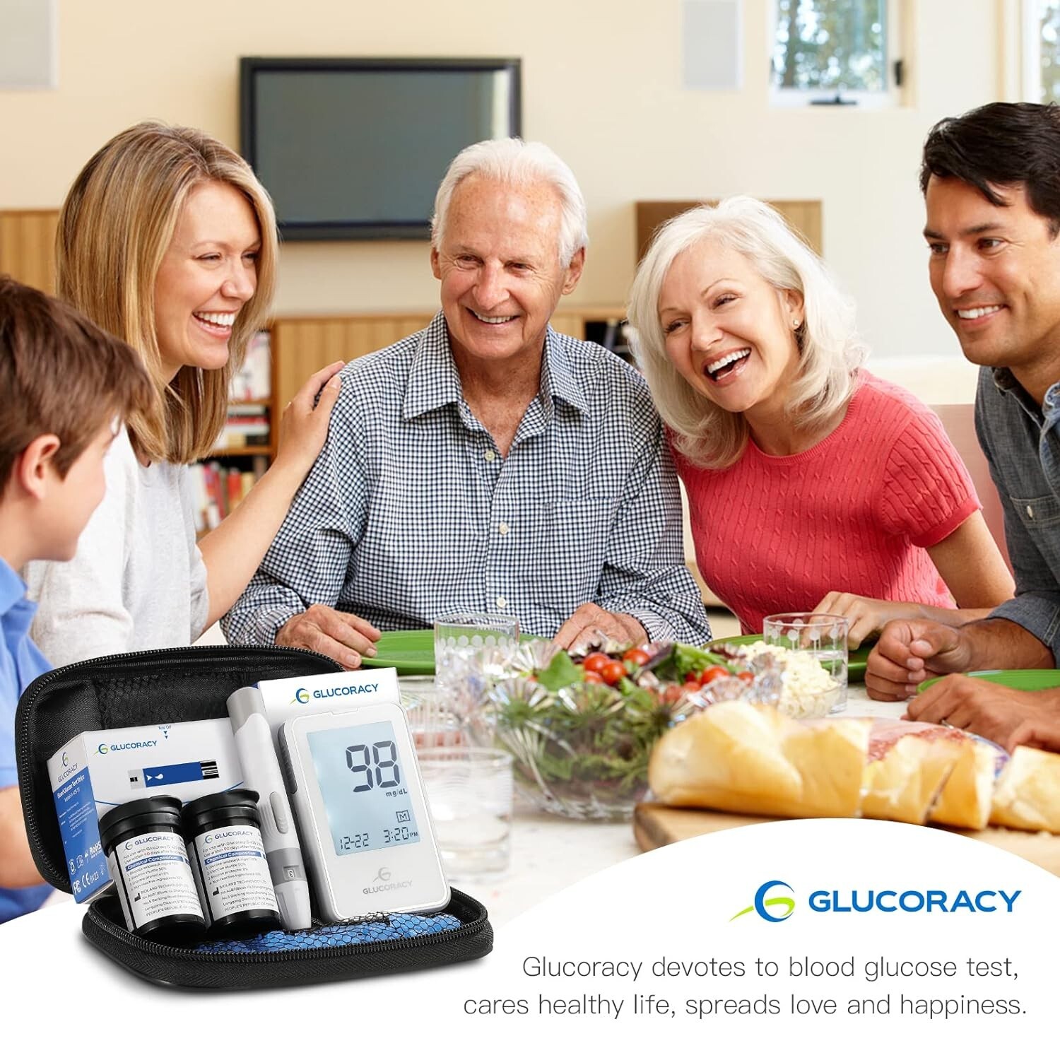 Diabetes Test Kit Blood Sugar Glucose Monitor Meter 206 PC Strips ...