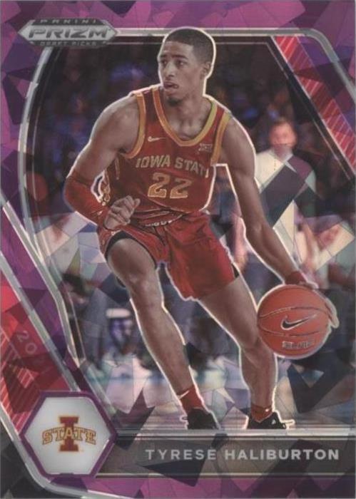 2021-22 Panini Prizm Draft Picks - Tyrese Haliburton #37 Purple Ice ...