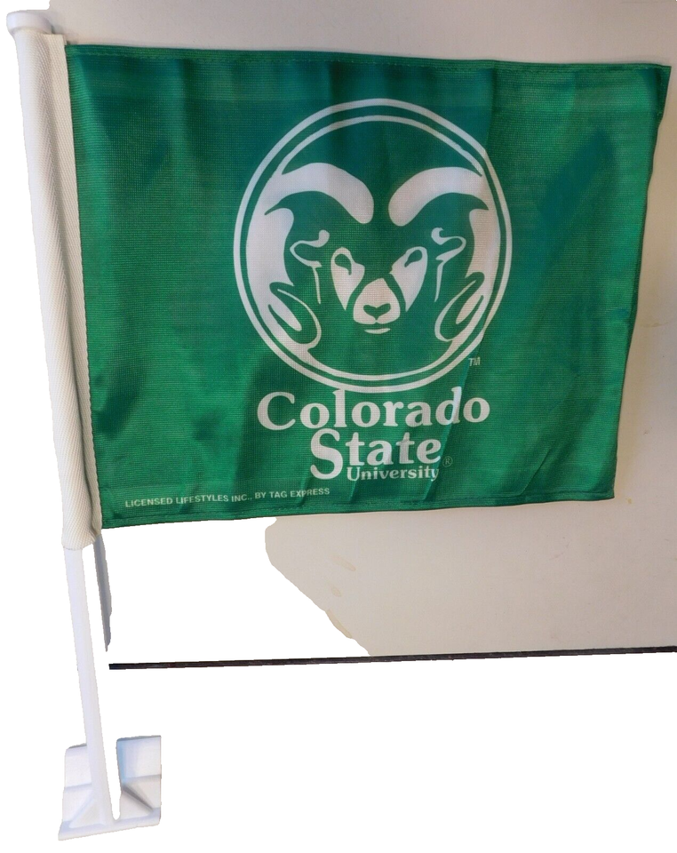 CSU Car Flag Window Mount 2-Side Colorado State Univ Rams NCAA 11X14 | eBay