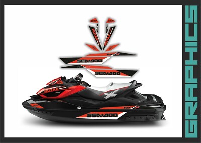 SEADOO RXT RXTX IS AS RS 255 260 300 graphics kit stickers set for 2009 ...