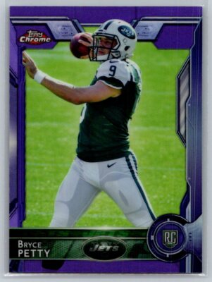 2015 Topps Chrome #137 Bryce Petty Purple Refractor RC JETS (D) | eBay