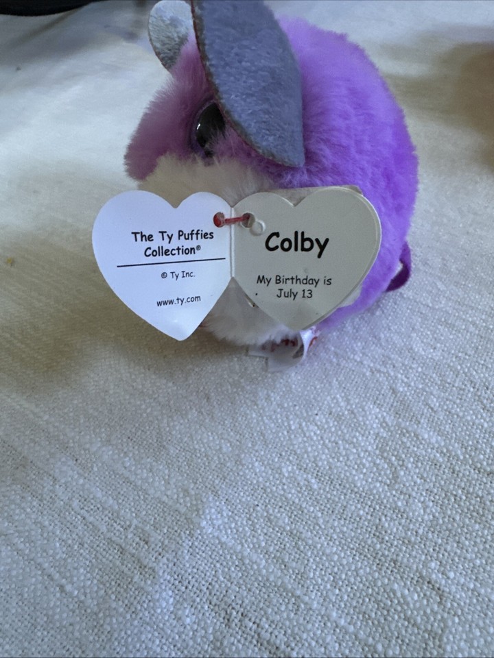 TY Puffies - COLBY the Purple Mouse (4 inch) - New Stuffed Toy | eBay