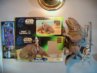 Star Wars 1996 POTF2 VINTAGE Patrol Dewback 100% Complete w/Box/Catalog ...