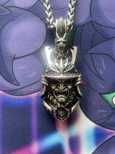 Custom “925” Silver Bushido pendant with Black Onyx. 20” “925” Silver ...