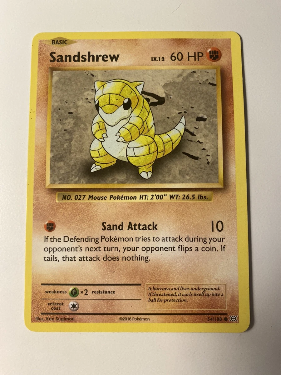 Pokemon Sandshrew Card