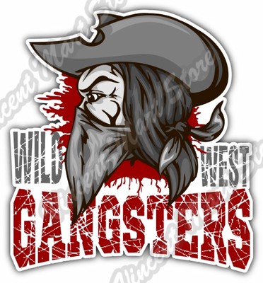Wild West Gangster Mafia Cowboy Gift Idea Car Bumper Vinyl Sticker ...