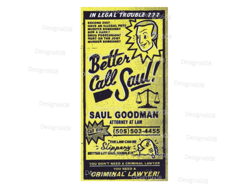 Better Call Saul, Breaking Bad, Yellow Pages Ad, Die-Cut Sticker or ...