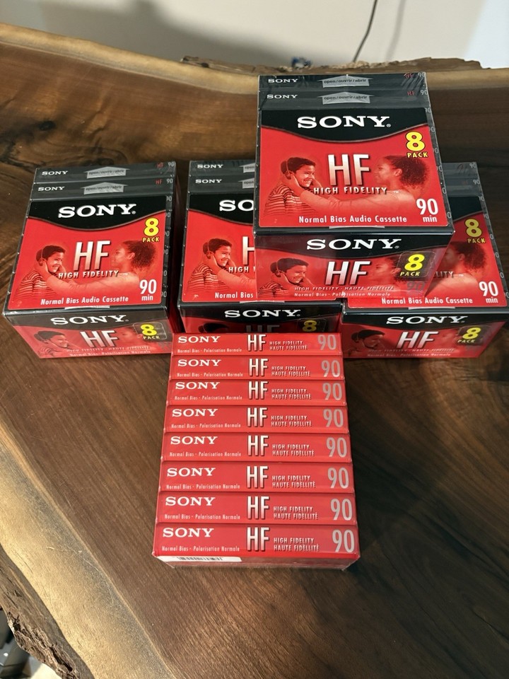 Sony HF 90 High Fidelity Normal Bias C-90HFL Cassettes - 5 x 8 Packs ...