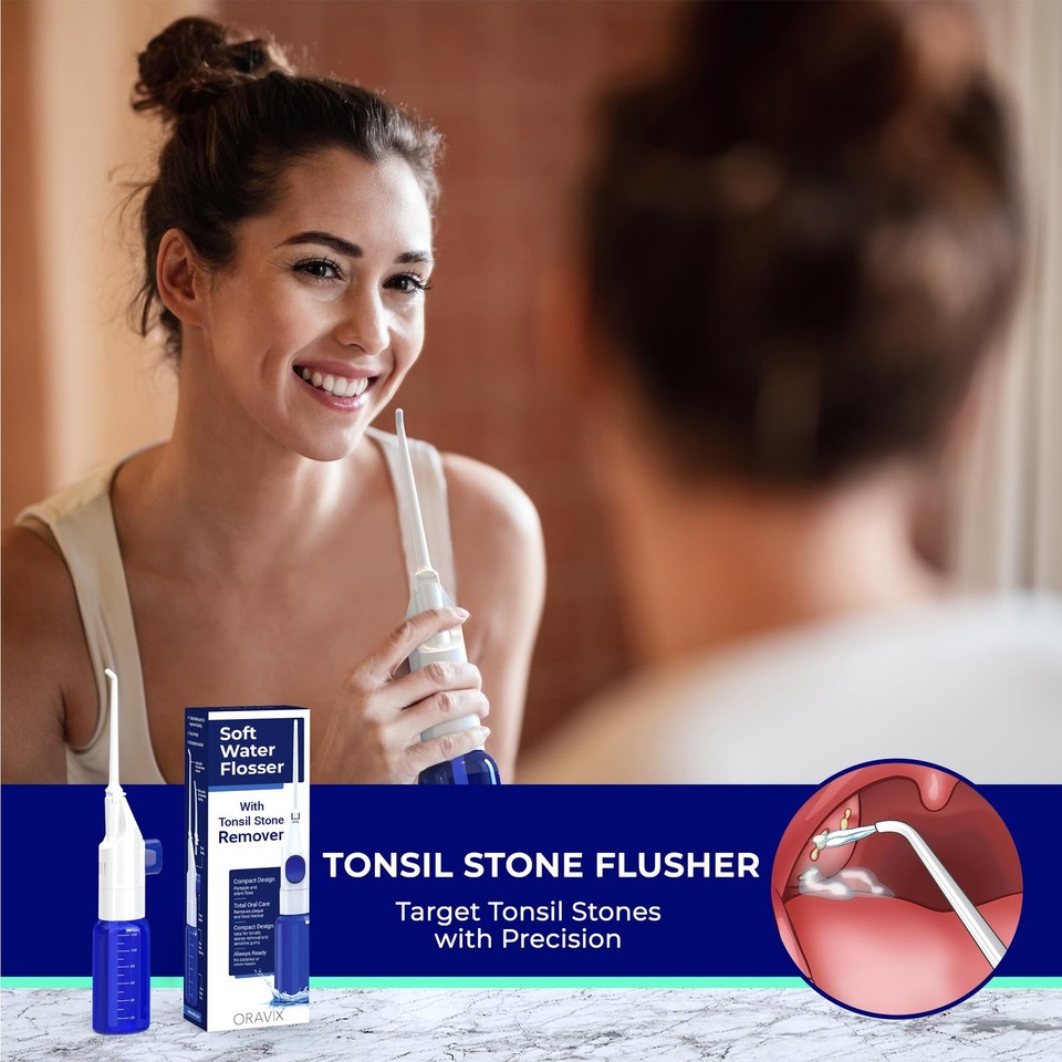 Water Flosser Manual Oral Irrigator Tonsil Stone Remover Travel Water ...