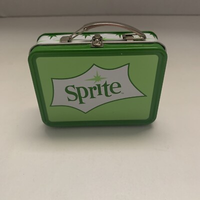 Mini Sprite Coca Cola Tin Lunch Box Green Starburst Display | eBay