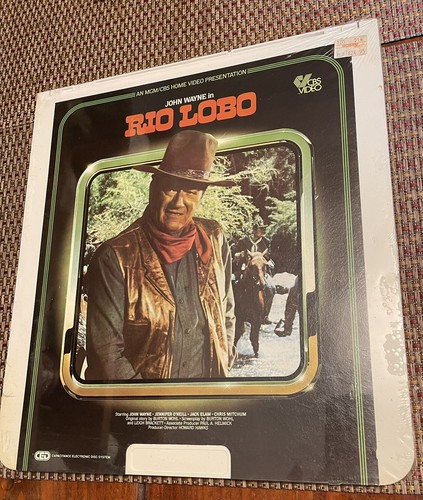 RIO LOBO CBS Video Disc CED Movie John Wayne MGM Jennifer O'Neil ...