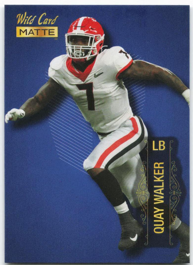 2022 Wild Card MATTE - Quay Walker #MB-95 Blue (RC) for sale online | eBay