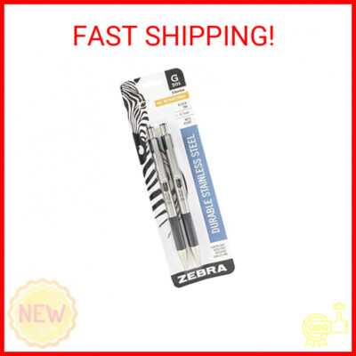 Zebra Pen G-301 Retractable Gel Ink Pen, Stainless Steel Barrel, Medium ...