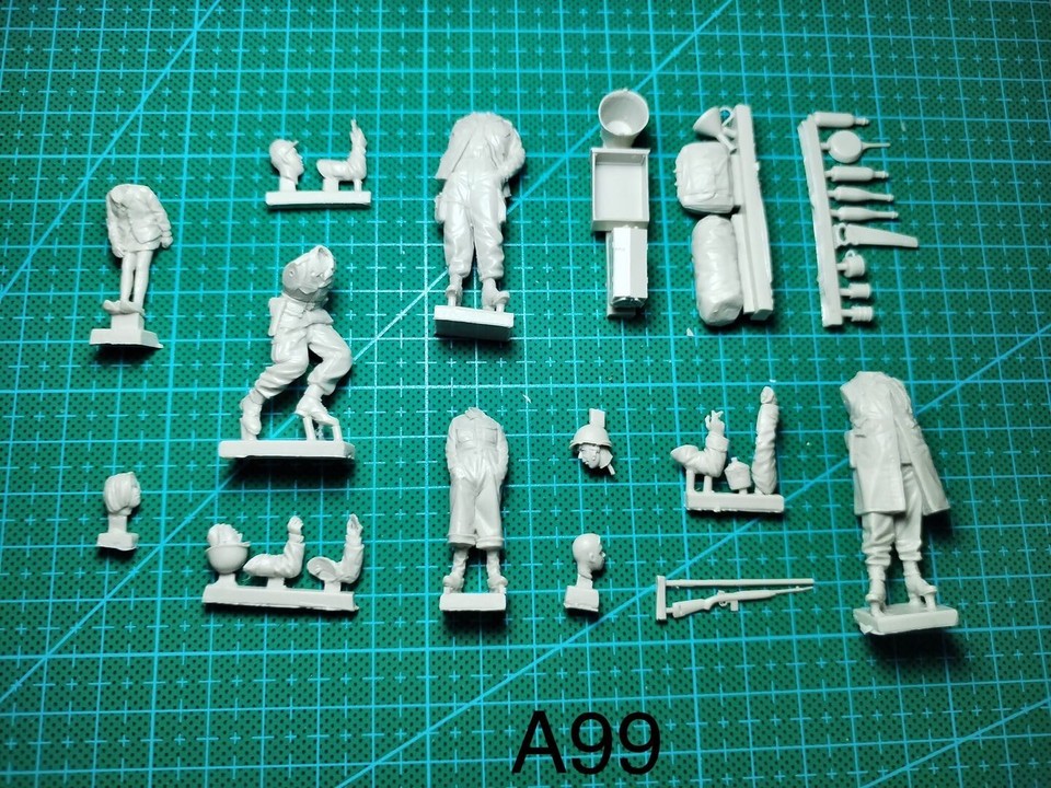 1/35 Resin German Infantryman 15 Soldiers Unpainted Unassembled A100 ...