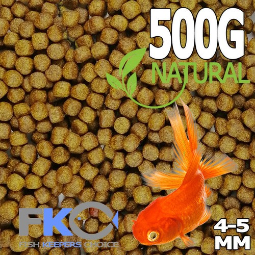 FKC Natural Goldfish, Koi Aquarium & Pond Floating Fish Food Pellets 5 ...