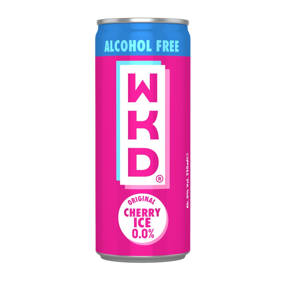 WKD Cherry Ice | 0.0% Alcohol Free Sparkling Fruit Drink - 24 x 250ml ...