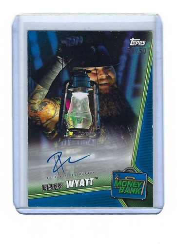 2019 WWE Money in the Bank Bray Wyatt #A-BW Auto Autograph Blue ...