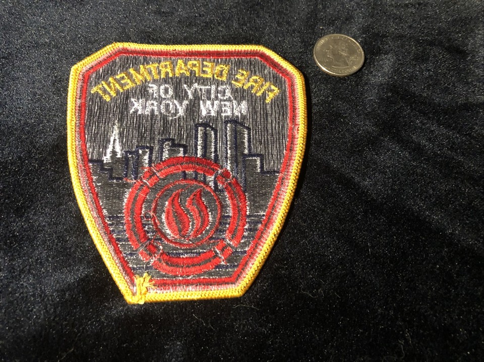 new york city fire dept. patch TWIN TOWERS type! LOOK | eBay