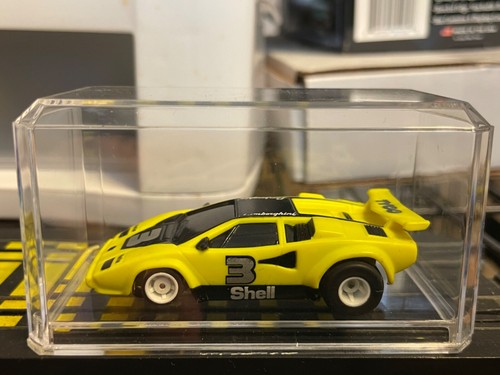 VERY RARE HARD 2 FIND TYCO 440-X2 #3 SHELL LAMBORGHINI W/DISPLAY CASE ...