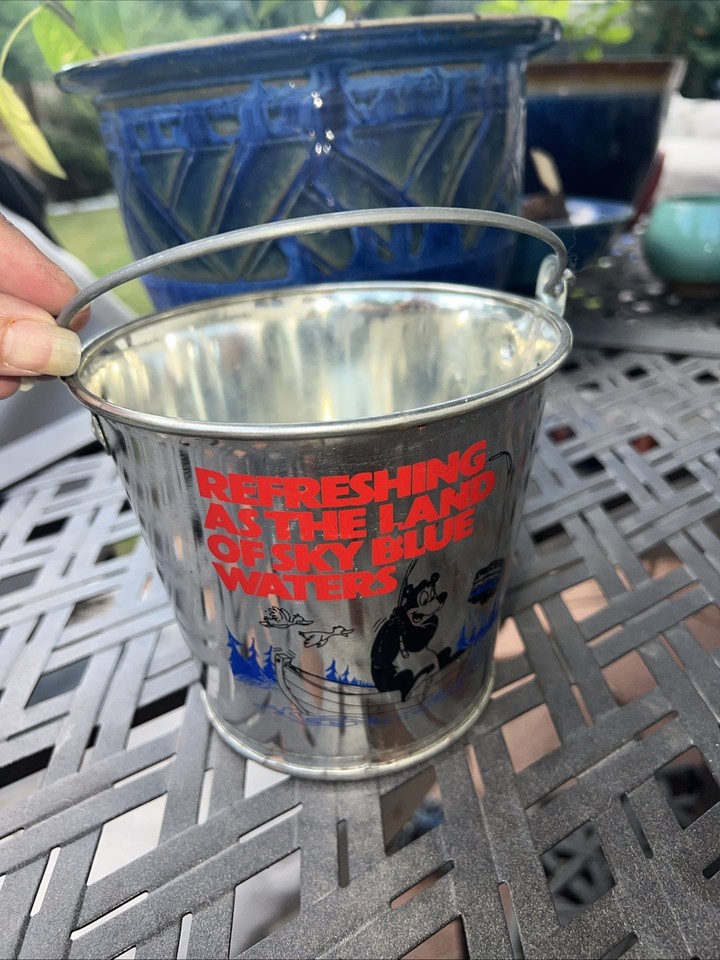 VTG HAMM'S BEER BEAR 5 1/4" TALL METAL PAIL BUCKET - LAND OF SKY BLUE WATERS | eBay