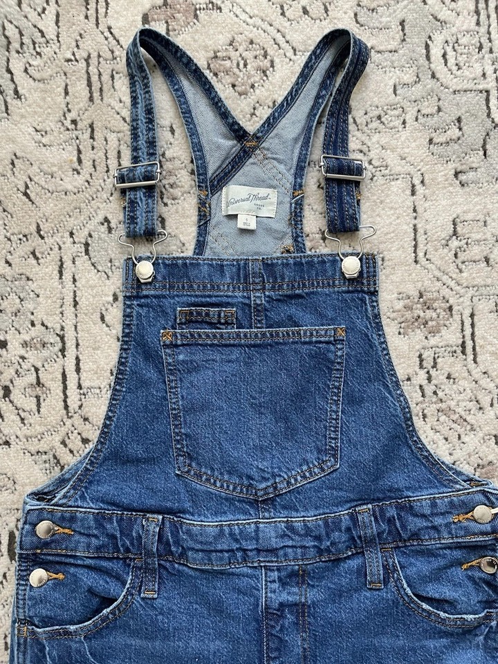 NEW Women's Blue Denim Overalls Universal Thread Medium Wash Size 14 | eBay