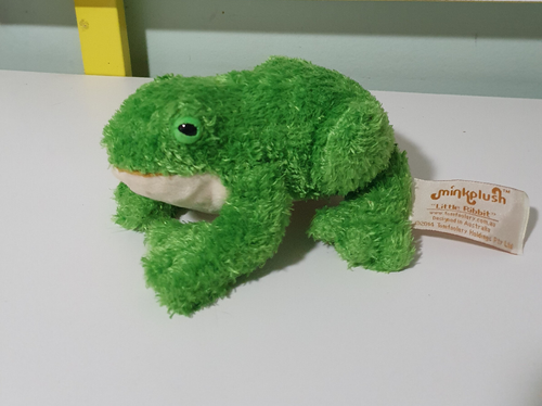 FROG PLUSH TOY MINKPLUSH LITTLE RIBBIT 13CM GREEN TREE FROG AUSTRALIAN ...