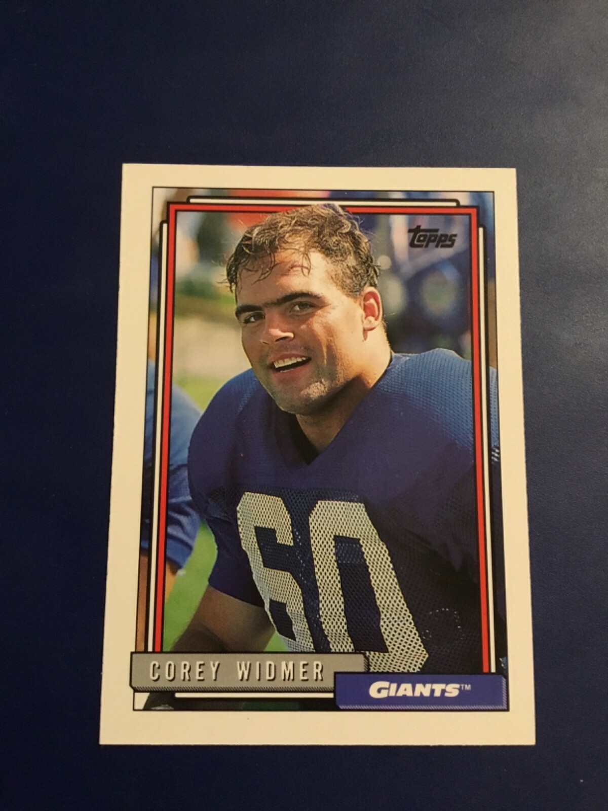 1992 Topps # 708 COREY WIDMER ROOKIE New York Giants Nice Card ! | eBay