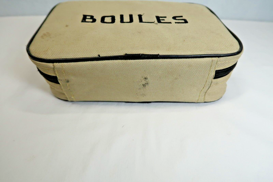 YARD FUN Boules 6 Metal Balls w/ Carrying Case Measuring Device (READ ...