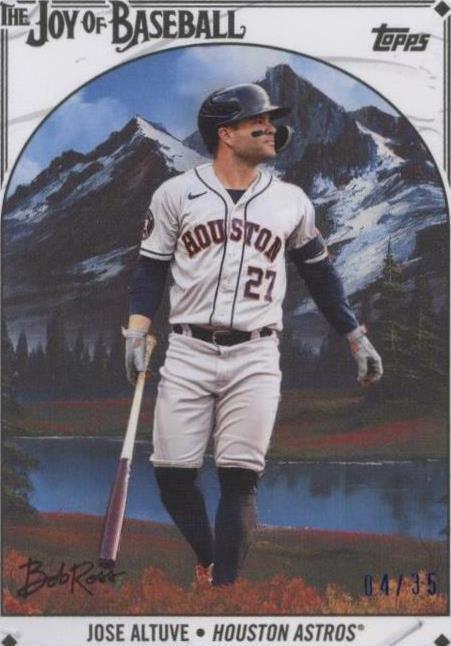 2023 Topps X Bob Ross The Joy of Baseball - Jose Altuve #57 Titanium ...