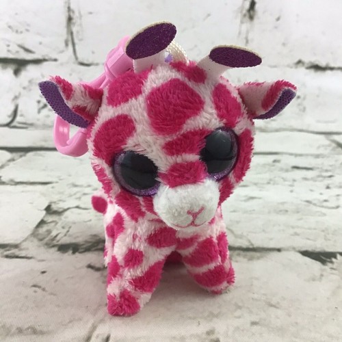 Ty Beanie Boos Twigs Plush Pink Purple Giraffe Backpack Clip Stuffed ...