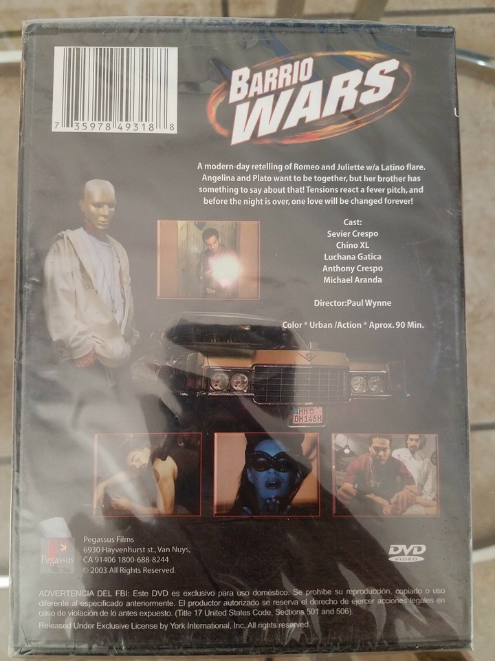 *New* BARRIO WARS DVD Sevier Crespo, Chino XL, Luchana Gatica, Anthony ...