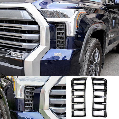 For Toyota Tundra 2022-23 Carbon Fiber ABS Headlight Air Intake Net ...