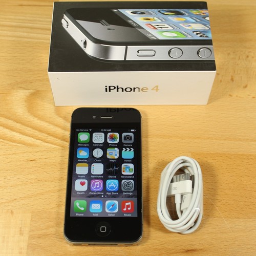 Vintage Apple iPhone 4S A1387 Smartphone 3G Black 16GB IOS 9 In Box | eBay