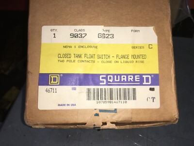Square D closed tank float switch-flange mount, 9037 GG23, NOS, ADI ...