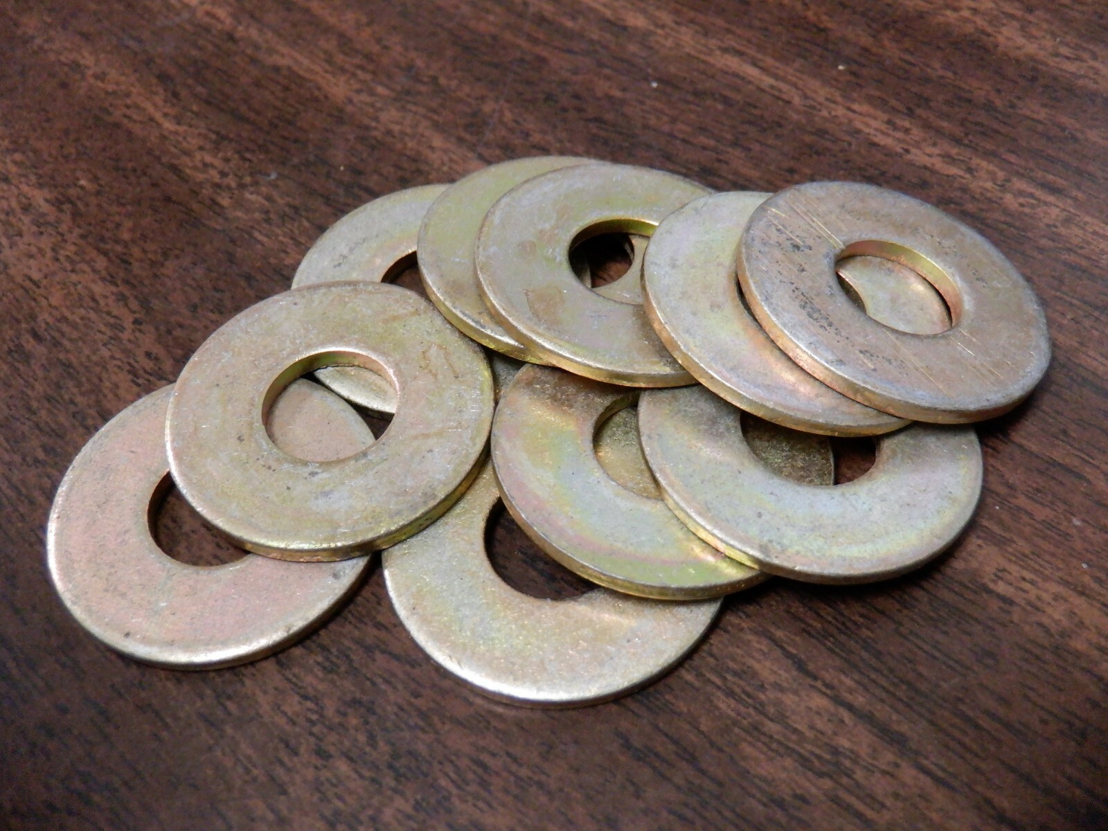 Lot Of 10 Cadmium Steel 9/16 Washers Aircraft American 1 3/8" OD .1 ...
