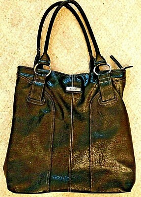 Dexter Womens Handbag Purse Black Large faux leather fits laptop | eBay